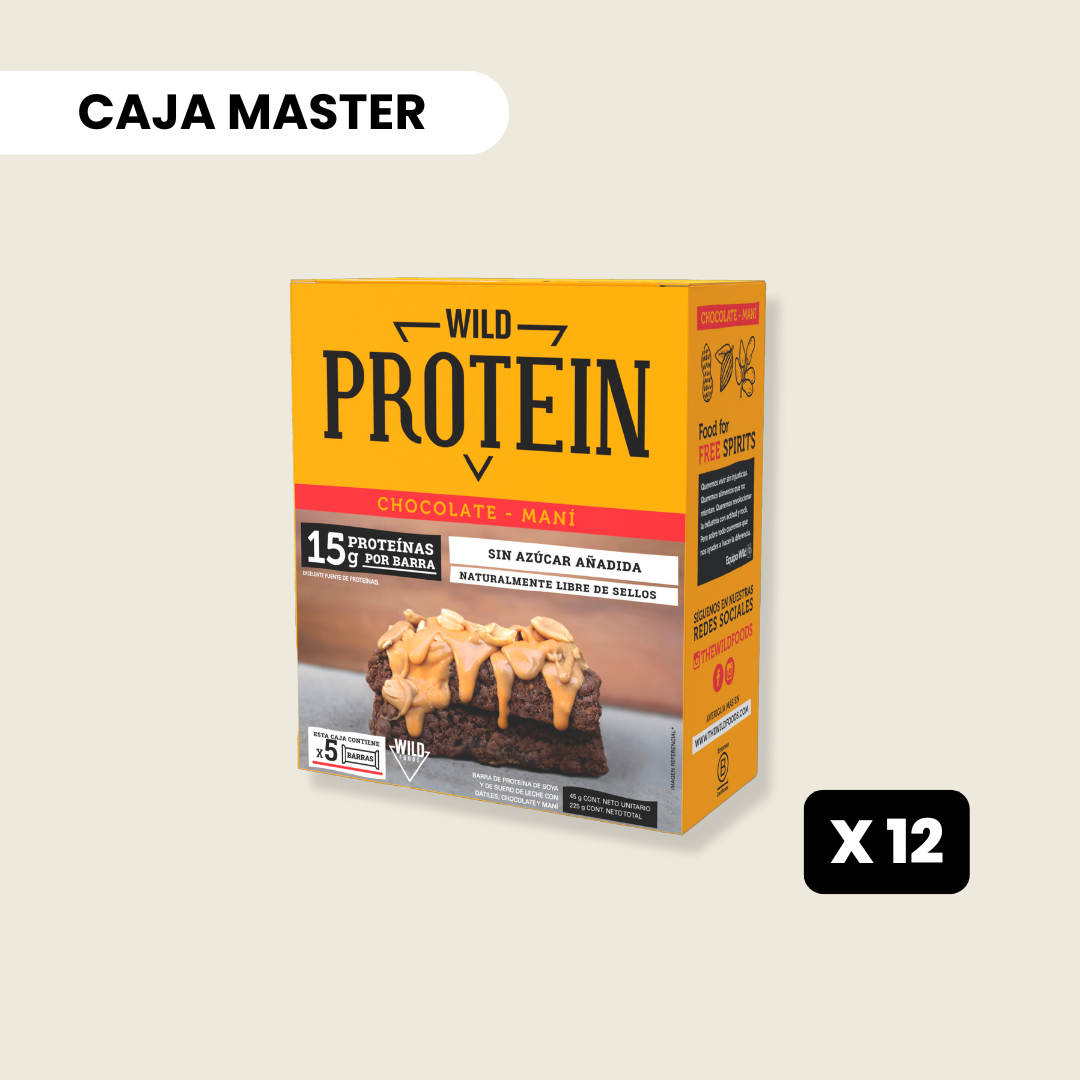 12 cajas Wild Protein Chocolate Maní - 5 unidades c/u – Wild Foods ...